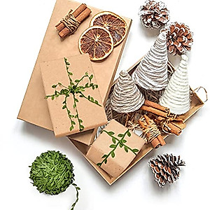 Sunm Boutique 265 Ft Leaf Ribbon, Artificial Vines Leaves String, Jungle Botanical Greenery, Olive Green Leaves Leaf Trim Ribbon for Party Wedding Garden Home Decoration