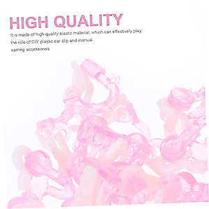 TEHAUX 100pcs Earring Accessories Stud Earring Converters Clip Ear Wrap Earrings Post Earring Converter Jewel Ornaments Earring Making Supplies Pierced Plastic Components Puncture