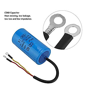 250V AC 600uF 50/60Hz CD60 Run Capacitor with Wire Lead for Motor Air Compressor
