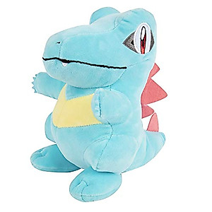 Pokémon 8" Totodile Plush - Officially Licensed - Gold and Silver Starter - Authentic Soft Stuffed Animal Toy Figure - Valentine's Day & Easter Basket Stuffer Gift for Kids, Boys, Girls - 2+
