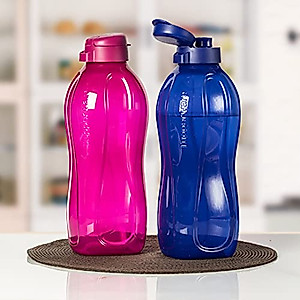 Tupperware Aquasafe Plastic Flip Top Bottle, Set of 2 (2 Litre Each)