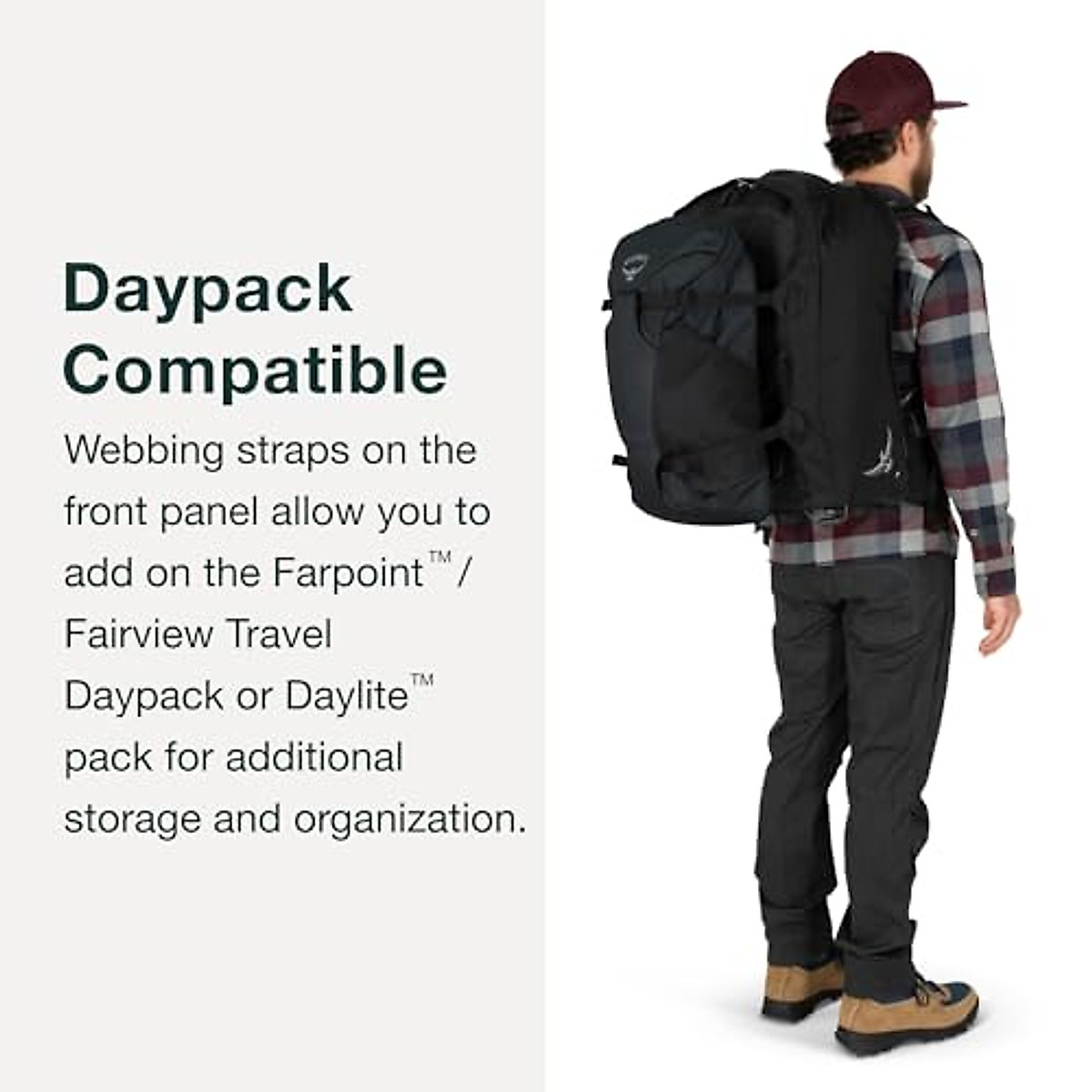 Osprey Farpoint Men's -Wheeled Travel -Pack 65L, Black, One Size