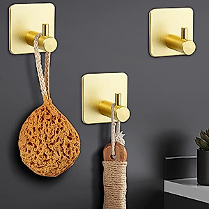 Welan 4 Pack Towel Hook, BathroomTowel Hook, Hand Towel Hook, No Screw Towel Hook, Waterproof, Removable