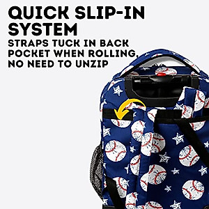 J World New York Kids' Sunny Rolling Backpack Adults, Base Ball, One Size,17 X 11.5X 5.5" (H X W X D)"