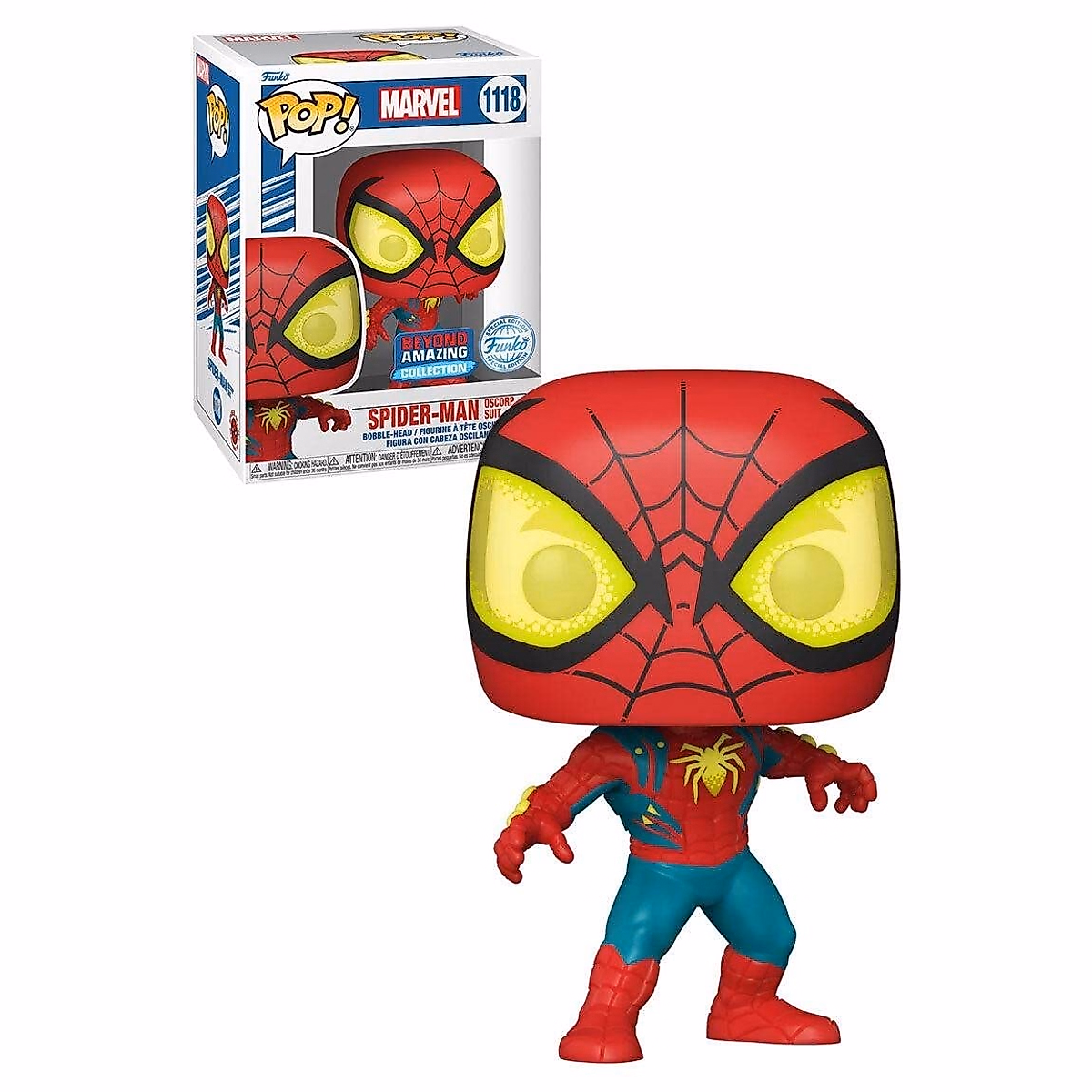 Funko POP! Marvel: Spider-Man Oscorp Suit (Exclusive) #1118, Multicolor