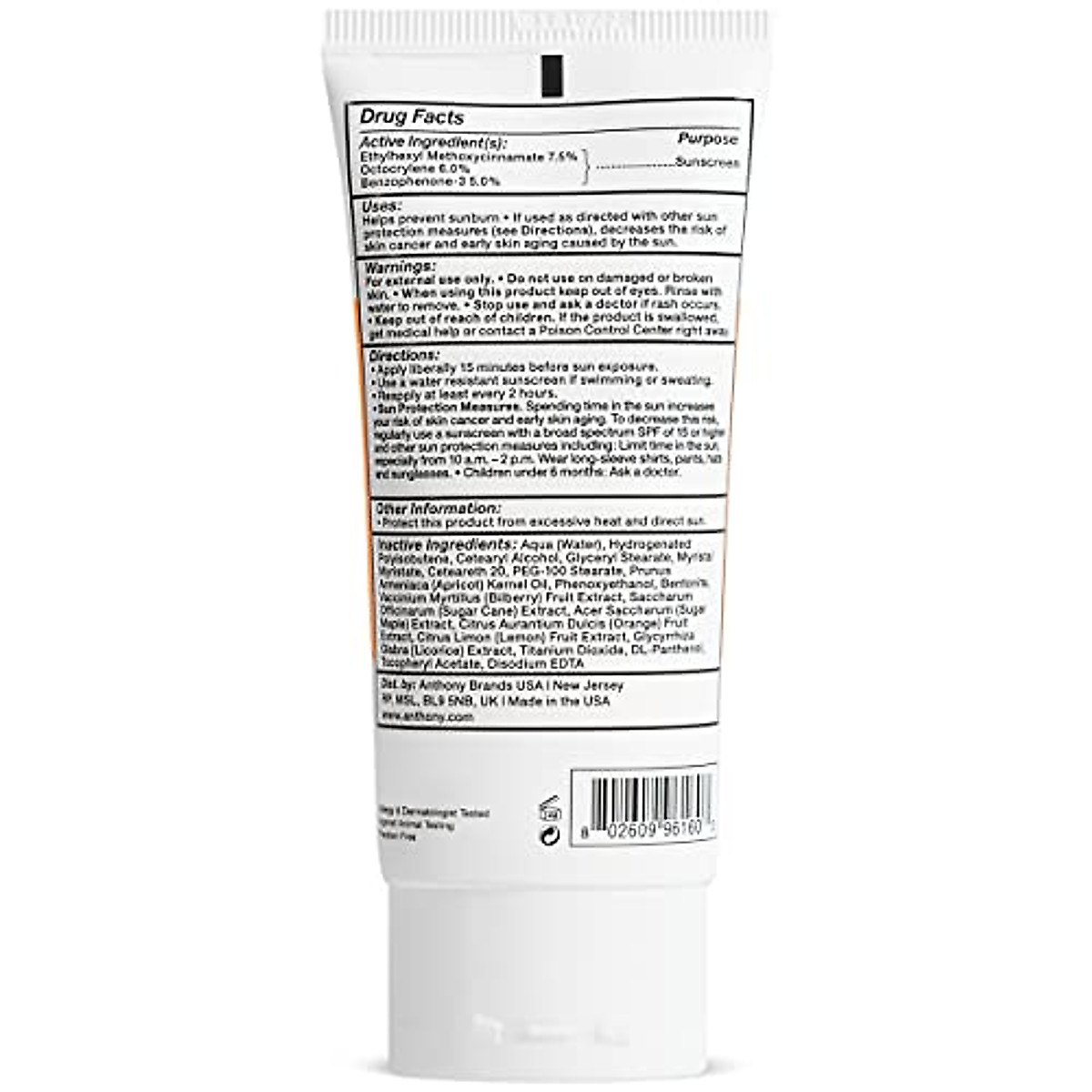 Anthony Day Cream SPF 30 Men’s Face Moisturizer with Sunscreen – Anti-aging Face Lotion and Broad-Spectrum Sunblock – Lightweight, Non-Comedogenic Formula for All Skin Types – 3 Fl Oz