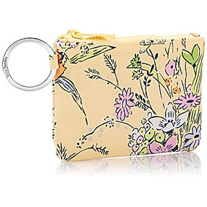 Vera Bradley Women's Recycled Lighten Up Reactive Zip ID Case Wallet, Sunlit Garden, One Size
