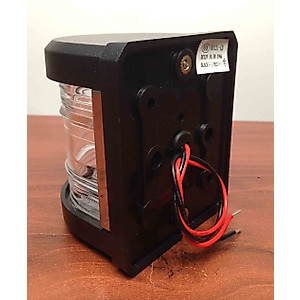 Pactrade Marine Boat Pontoon LED Navigation Light Black ABS Plastic Housing Boats Up to 12M Waterproof IP:66 Surface Mount 2NM (Masthead)