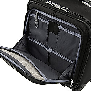 Travelpro Platinum Elite Carry-on Spinner Tote Bag with USB Port, Shadow Black, 16-Inch