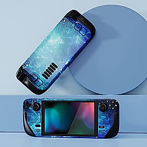 PlayVital Full Set Skin for Steam Deck, Decal Stickers for Steam Deck Handheld Gaming PC - Blue Nebula