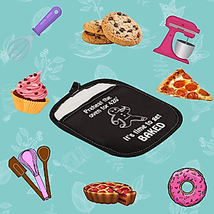 Funny Marijuana 420 Novelty Kitchen Accessories Preheat The Oven for 420 It’s Time to Get Baked Oven Pot Holder with Pocket (Preheat 420)