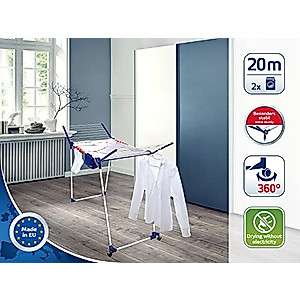 Leifheit Pegasus 200 Solid Deluxe Laundry Dryer, 20 m Mobile, White