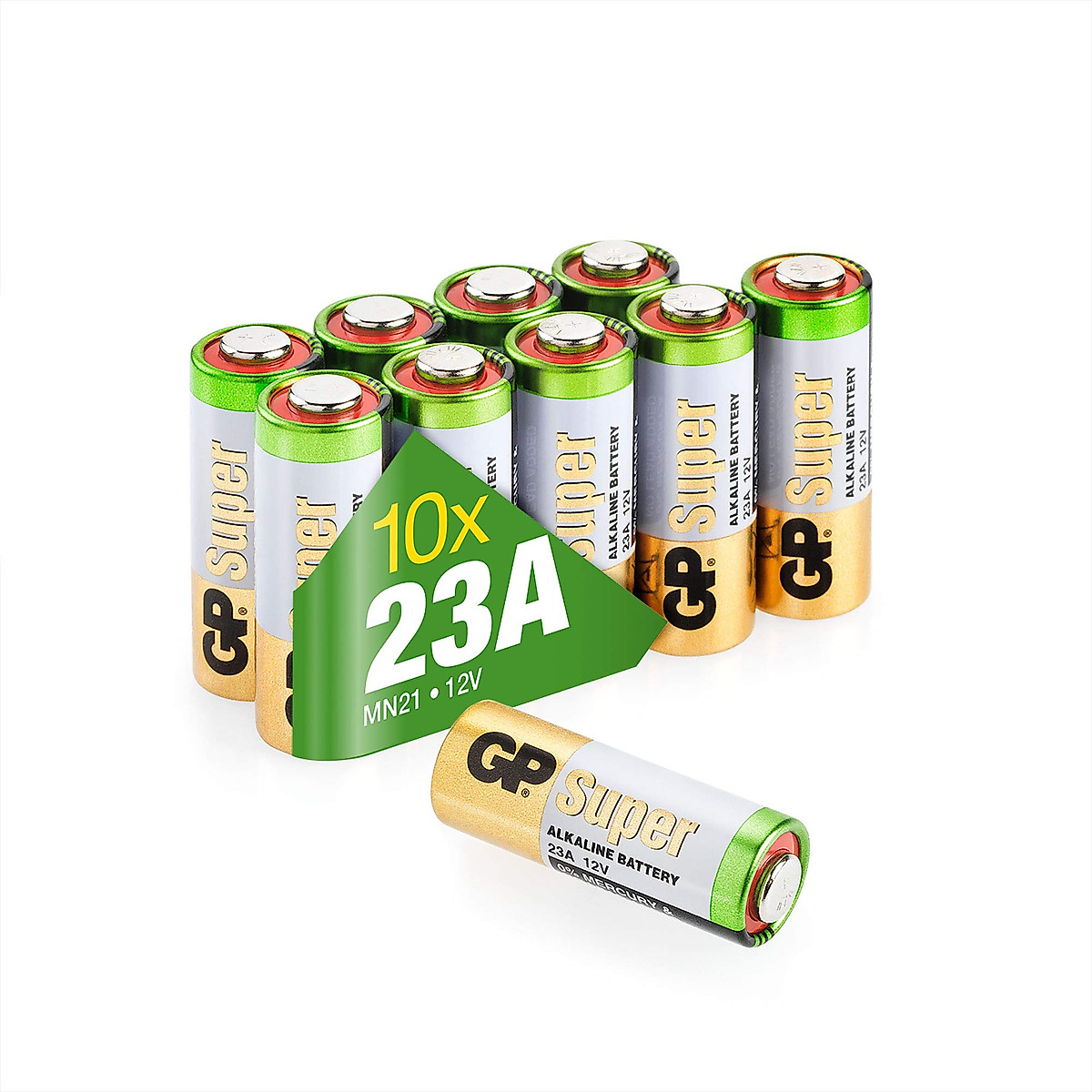 GP 23AE Ultra 23 A 12 V High Voltage Alkaline Battery (x10)