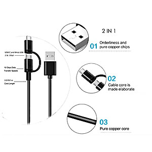 Micro USB C Fast Wall Charger Charging Cable Cord Compatible with for BlueParrott S650-xt S450-XT S350-xt B550-XT B450-XT B350-XT S450-XT B250-XTS C300-XTms C400-XT M300-XT Bluetooth Headset & More