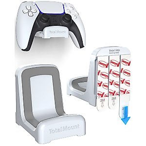 TotalMount Holders for PS5 Controllers – Premium Mounts Will Not Damage Your Wall with Screws or Permanent Adhesive (Wall Stands for PlayStation Controllers – Two Pack)