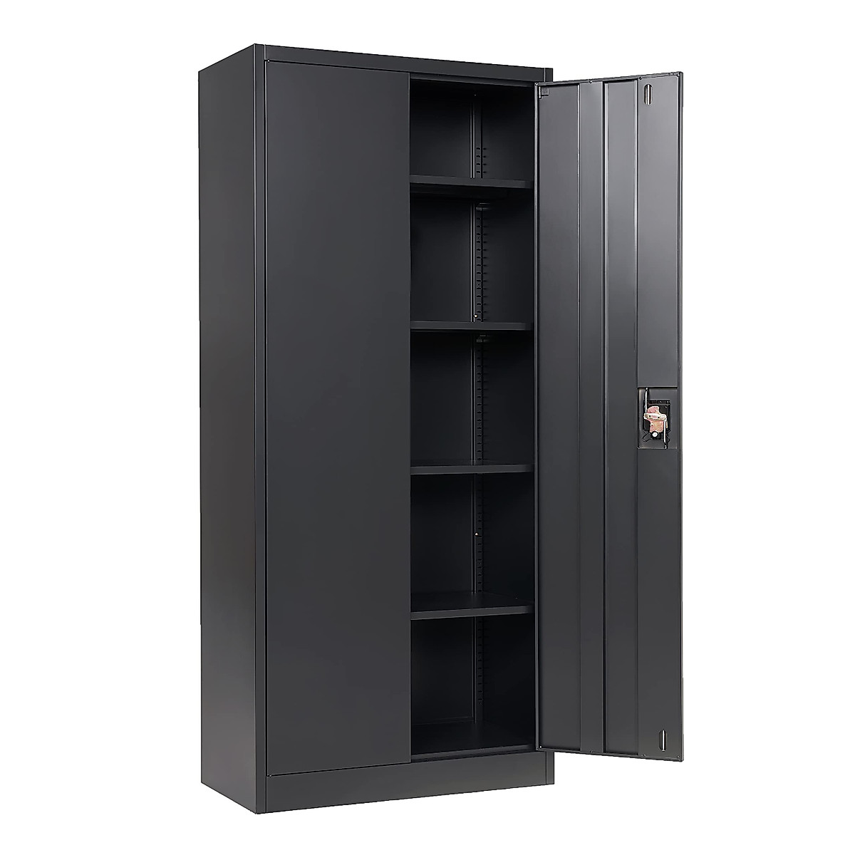 Howzone 48.2''W Garage Shelving 2500LBS Heavy Duty Storage Shelves,72''H Adjustable 5 Tier Metal Shelving for Garage Storage Rack Industrial Shelves Utility Shelf 24.2" D x 35.4" W x 72.2" H, Black