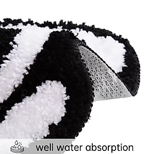 ACRYDECOR Creative Halloween Skull Face Shaped Rug Soft Bedroom Bedside Rug Non-Slip Playmats Floor Mat Living Room Mats (23.2X21.7 Inch)