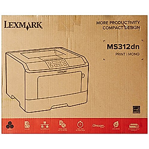 Certified Refurbished Lexmark MS312DN MS312 35S0060 Laser Printer with toner drum and 90-day Warranty