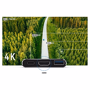 XPPen USB-C Hub 3 in 1 Type C to USB/HDMI/PD for Artist 12, Artist 12 Pro, Artist 13.3, Artist 13.3 Pro, Artist 15.6 and Artist 15.6 Pro