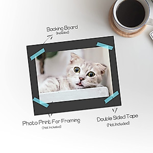 Golden State Art, 10 Pack 16x20 Uncut Photo Mat Matboard, Black Backing Board for Frame, Picture, Print