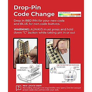 JOUNJIP Mechanical Keyless Combination Lever Handle Door Lock [Flat Spindles] - No Batteries | No Power | No Key Needed (Oil-Rubbed Bronze)