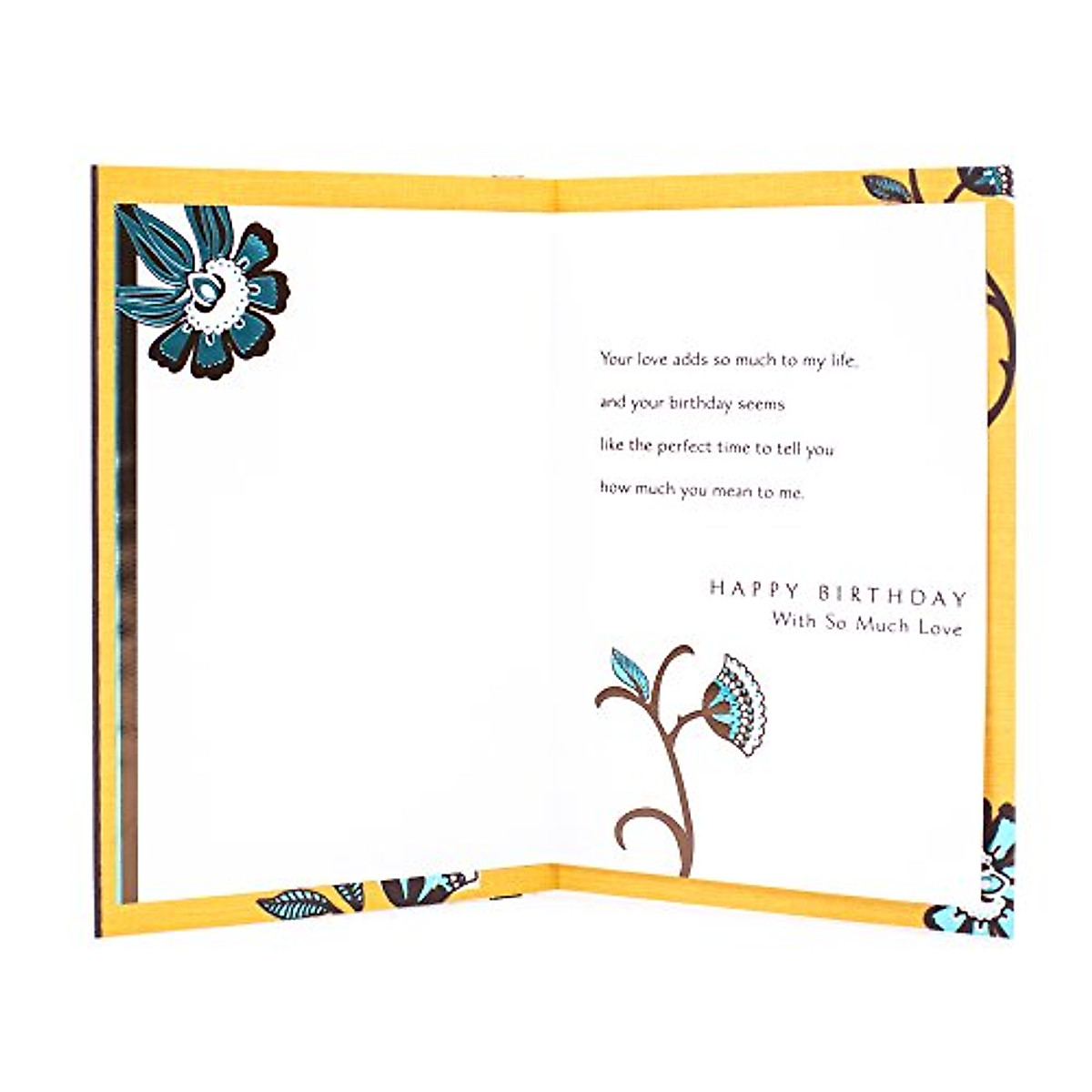 Hallmark Birthday Card for Husband (Brown and Blue Floral)