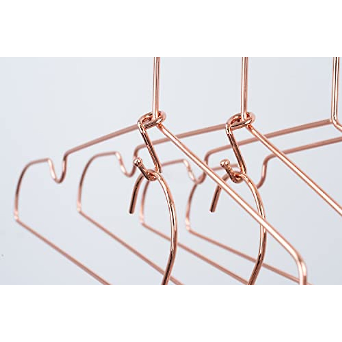 KOOBAY Clothes Hanger 72Pcs Connector Hooks Stable Hanger Rose Gold Metal Outfit Hangers Extender Clips Mini Cascading Hanger Hooks