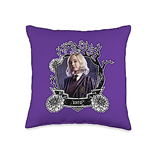 Wednesday Nevermore Frame Enid Throw Pillow, 16x16, Multicolor