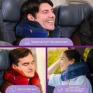 Cabeau Best Neck Pillow for Travel – Evolution Earth – 360° Head, Neck and Chin Support for Sleeping – Sustainable Memory Foam - Removable, Washable Cover with Compact Carrying Case (Terra)