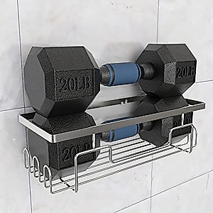 WESTREE Shower Caddy Shelf Bathroom - No Drilling Traceless Adhesive Bathroom Storage Organizer, 2-in-1 Shower Holder Organizer Kitchen Shelves Basket for Bathroom Kitchen