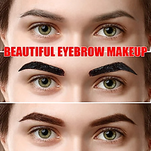 CAHIUYOA 1PCS Peel Off Tattoo Eyebrow Gel, Long-Lasting Waterproof Eyebrow Tattoo Makeup,Natural Elegant Eyebrow Tattoo Peel Off For All Types Of Eyebrows - Brown