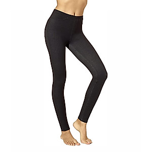 No nonsense Women's Stretch Denim Legging, Black, Medium