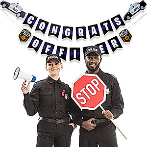 12 Pieces Police Party Hanging Swirls and Police Party Jointed Banners Police Party Supplies Birthday Party Decor Graduation Party Decor Hanging Decor Spirals Swirls and Banners for Party