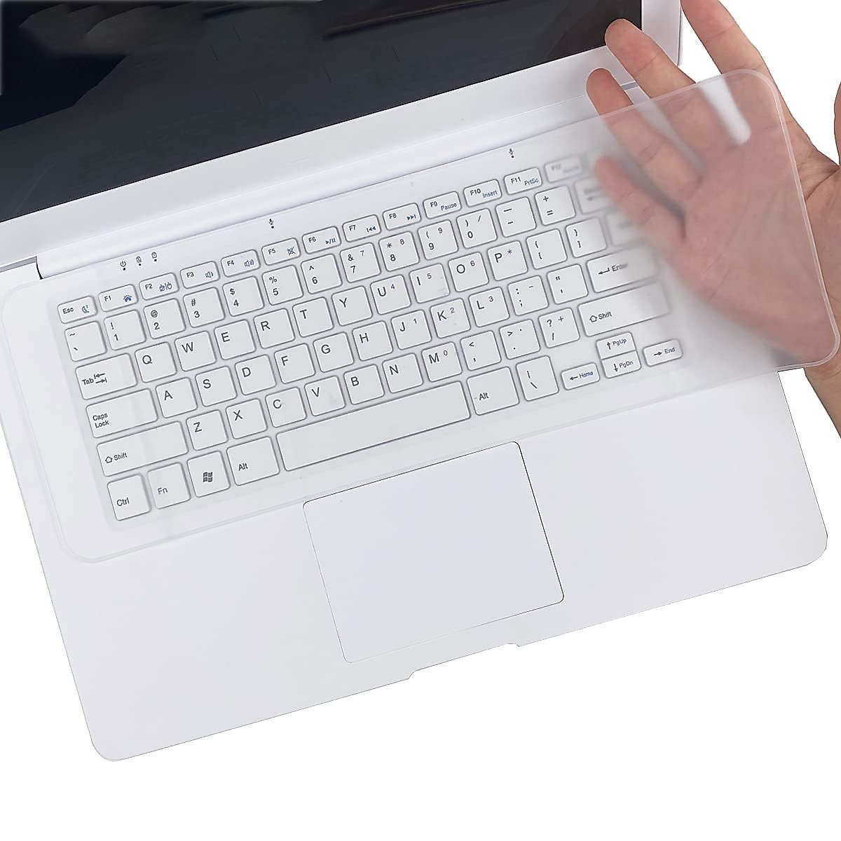 10.5" x 4.32" Universal Keyboard Cover Skin Design for 10"-11.6" Laptop Notebook (Without Numeric Keypad Keyboard), Ultra Thin Silicone Waterproof Keyboard Cover Protector -Clear