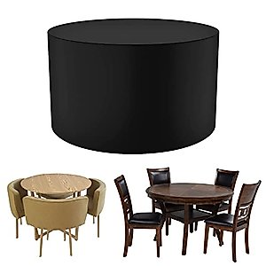 ZHANGY Patio Furniture Cover 24x24 in, Waterproof Patio Table Covers, Garden Furniture Covers Round, 420D Waterproof DustProof Outdoor Large Round Table and Chairs Furniture Set Covers