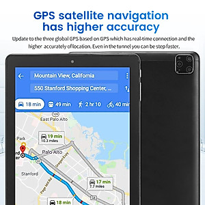 Zyyini 10 Inch Tablet for Android 11, Black Portable 10 Inch Tablet for Kids,4G RAM 256G ROM,Contains 64G Memory Card,WiFi and 3G Networks,6000mAh Large Capacity Battery,Face Unlocking