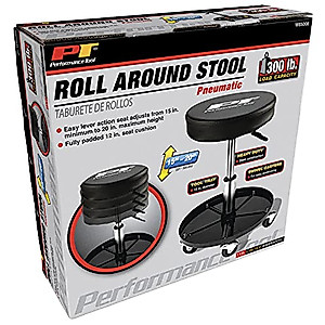 Performance Tool W85008 Professional Hydraulic Shop Seat Black 20-inch Height