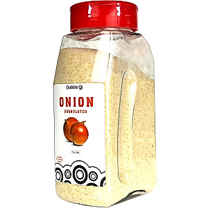 Granulated Onion - 10 oz. - Non GMO, Kosher, Halal, and Gluten - Dubble O Brand