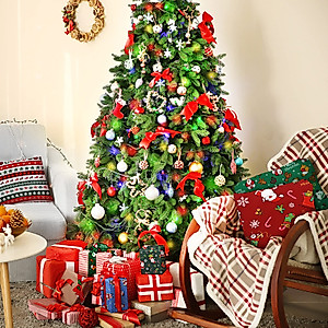 16 Pieces Christmas Fabric Fat Quarters Bundle Christmas Patterned Cotton Fabric Santa Claus Snowman Christmas Tree Print Quilting Fabric Cloth for Christmas Sewing Patchwork DIY Yard (16 x 20 Inch)