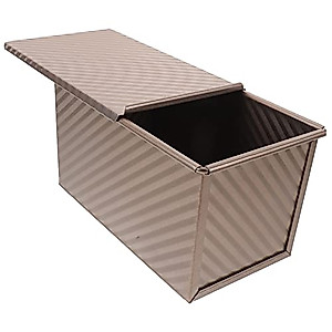 HEMOTON Toast Baking Mold Sandwich Bread Sandwich Bread Household Toast Mold Loaf Pan with Lid Nonstick Loaf Pan Carbon Steel Bread Pan Kitchen Loaf Pan Bread Baking Tin Bread Loaf Pan