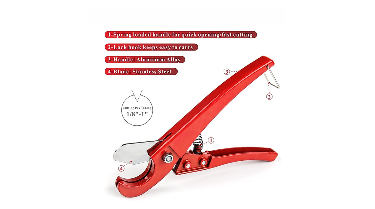 iCrimp PEX Pipe Cutters for Precise 1/8"-1" Cuts | Durable & Portable
