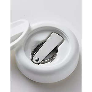 Themosphere Insulated Lunch thermos - Supreme Stainless Steel 316 - Hot Food Jar 17.5 oz Bento Lunch BoxKids and AdultSpoon - Leak Proof Hot Cold FoodSchool and Office T1 White 10x10x13cm