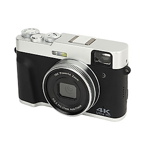 Compact Camera, 3.5 Inch ABS and Aluminum Alloy HD IPS Screen 4K Digital Camera for Travel