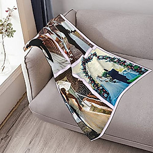 Custom Blanket With Photo Text Personalized Throw Blanket For Baby Mother Father Adult Friends Lovers Dog Pets Birthday Anniversary Wedding Gifts Flannel Blanket Mother's Day Father's Day Christmas