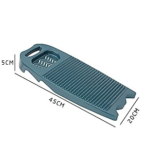 Household Washboard, Non-Slip Laundry Washing Board, Manual Wash Clothes Laundry Pad Scrubbing Board for Household(17.72x7.87x1.97inches), Dark Blue