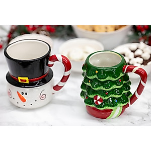 100 North Snowman White 16 ounce Dolomite Ceramic Christmas Holiday Festive Coffee Tea Cup Mug For Your Favorite Morning Brew