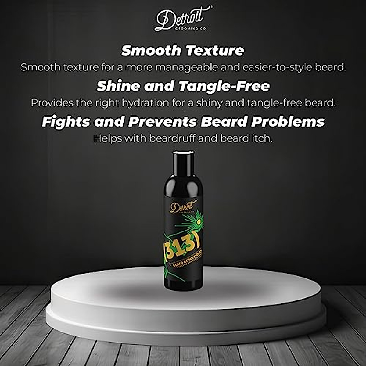 Detroit Grooming Co. Beard Conditioner for Men with Argan Oi l& Cocoa Seed Butter - Softener, Detangler, Hydrating Conditioner & Face Moisturizer-Toasted Vanilla and Amber - 313-8oz