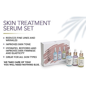 BIZUKA Vitamin C Serum Combo Pack - 3-in-1 Hydrating Skincare Set With Vit C Serum & Magnesium, Vitamin B5 & Hyaluronic Acid, Vitamin E & Ferulic Acid - Natural Formula, No Sulfates or Parabens - 1oz