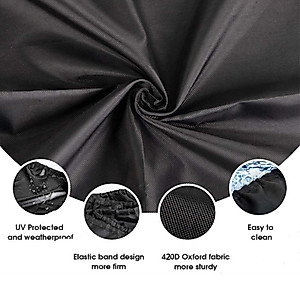 UCARE Wall-Mounted Patio Heater Cover 420D Oxford Waterproof Dustproof Electric Infrared Heater Covers for Indoor Outdoor Garage Backyard Hanging Patio Heaters (Black)