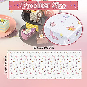 3 Pcs Butterfly Tablecloth Plastic Table Cloth Butterfly Decorations Rectangle Butterfly Table Cover Butterfly Party Decorations for Girls Birthday Wedding Spring Theme Party Supplies